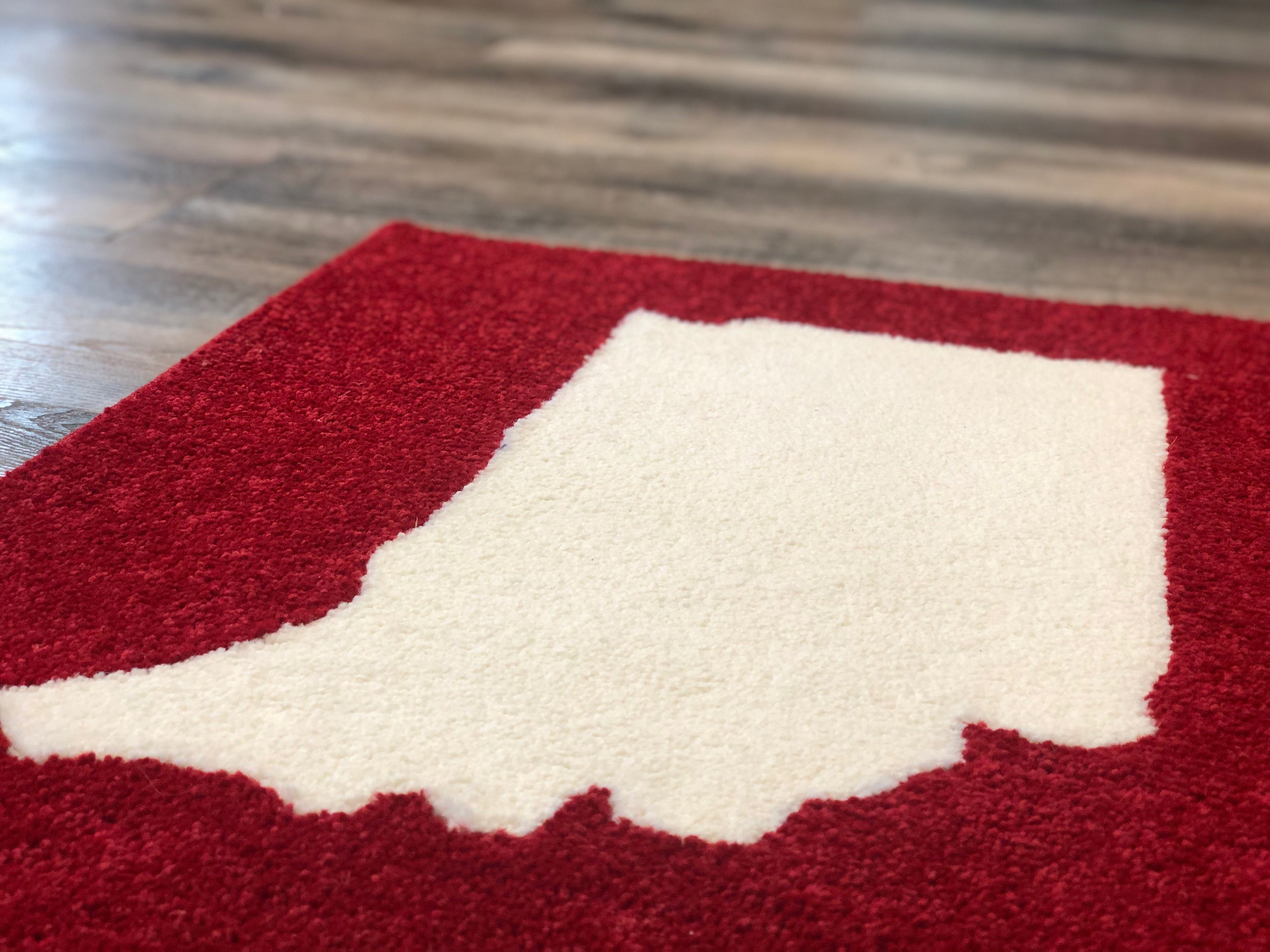 Indiana Area Rug | Indiana State Silhouette Shape | IU Area Rug ...